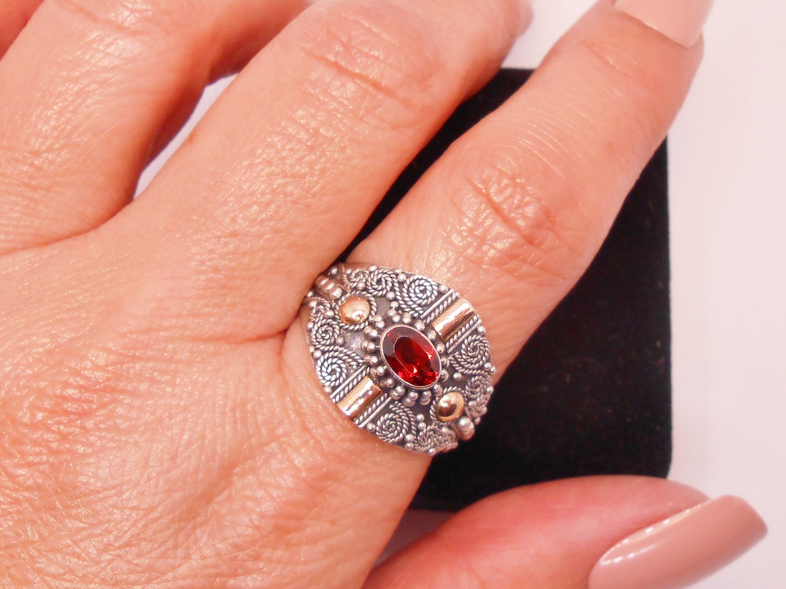 AMAZING BALINESE ARTWORK 925/18K Ring Intricate Unisex - Etsy