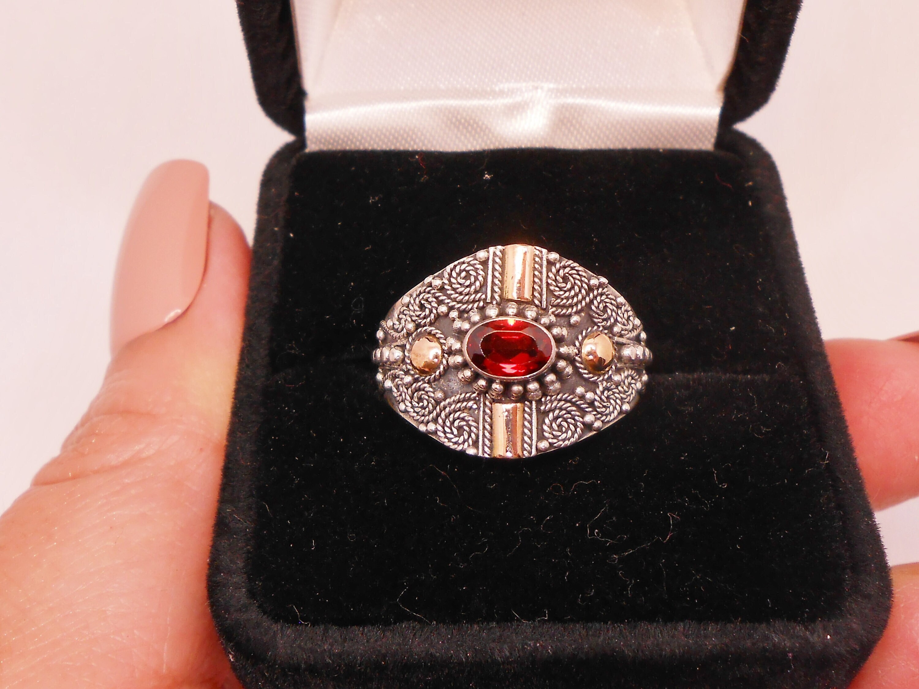 AMAZING BALINESE ARTWORK 925/18K Ring Intricate Unisex - Etsy