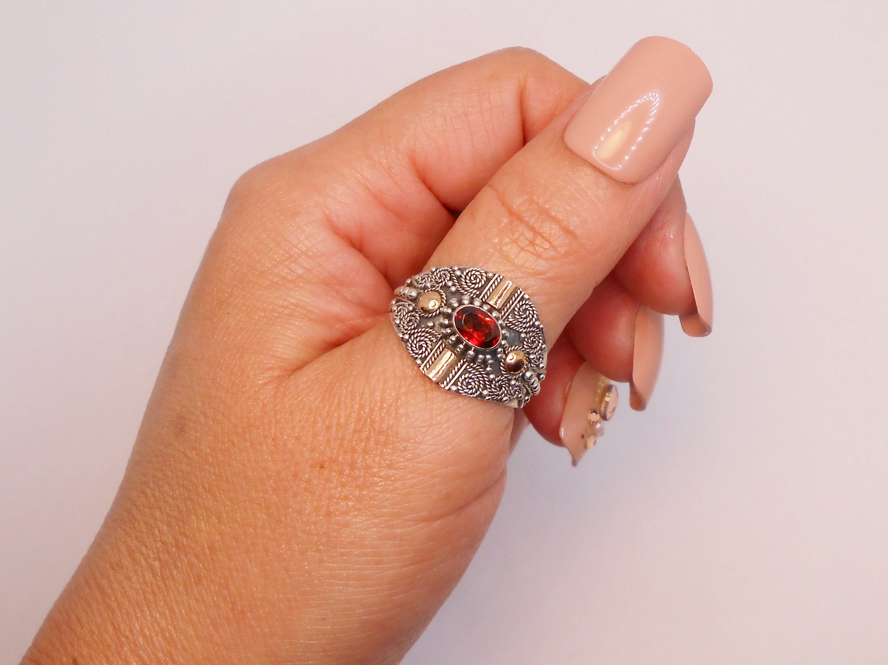 AMAZING BALINESE ARTWORK 925/18K Ring Intricate Unisex - Etsy