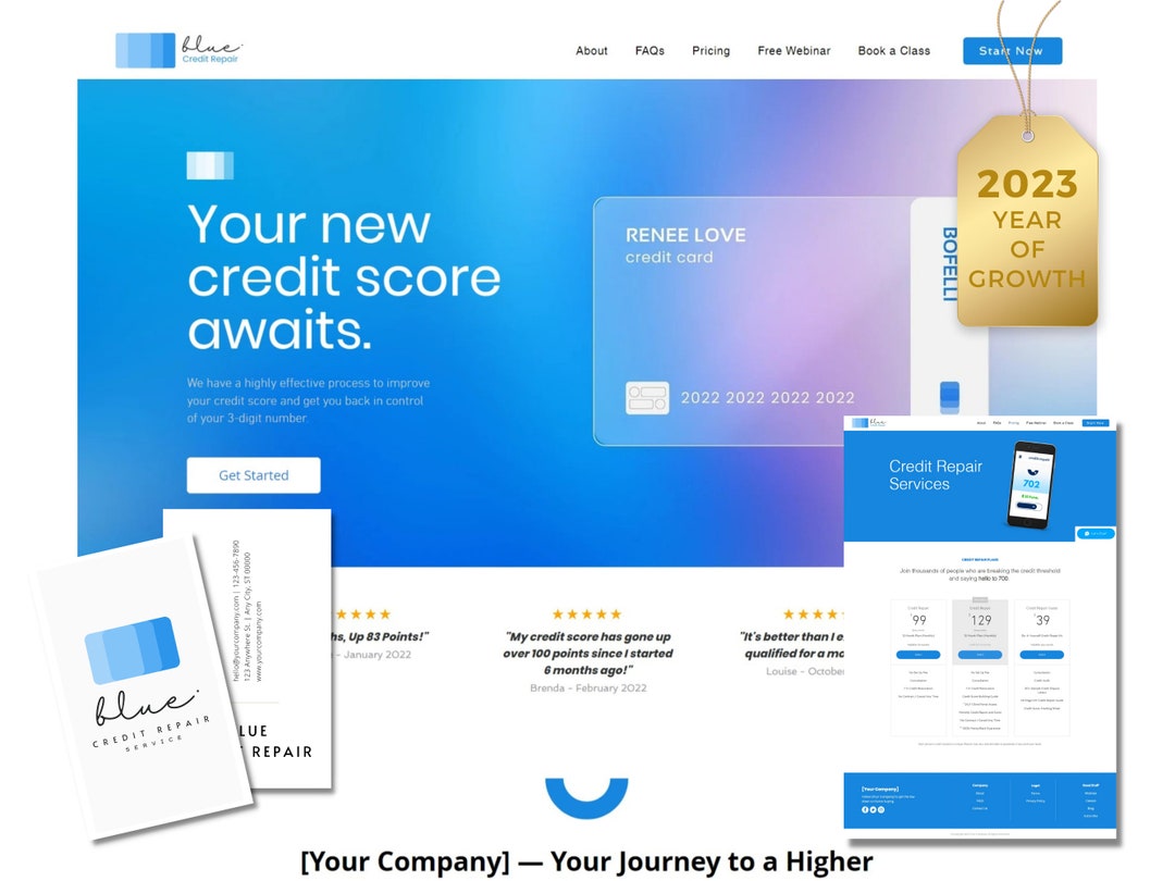 Credit Repair Business Website Template Premium Wix Website - Etsy