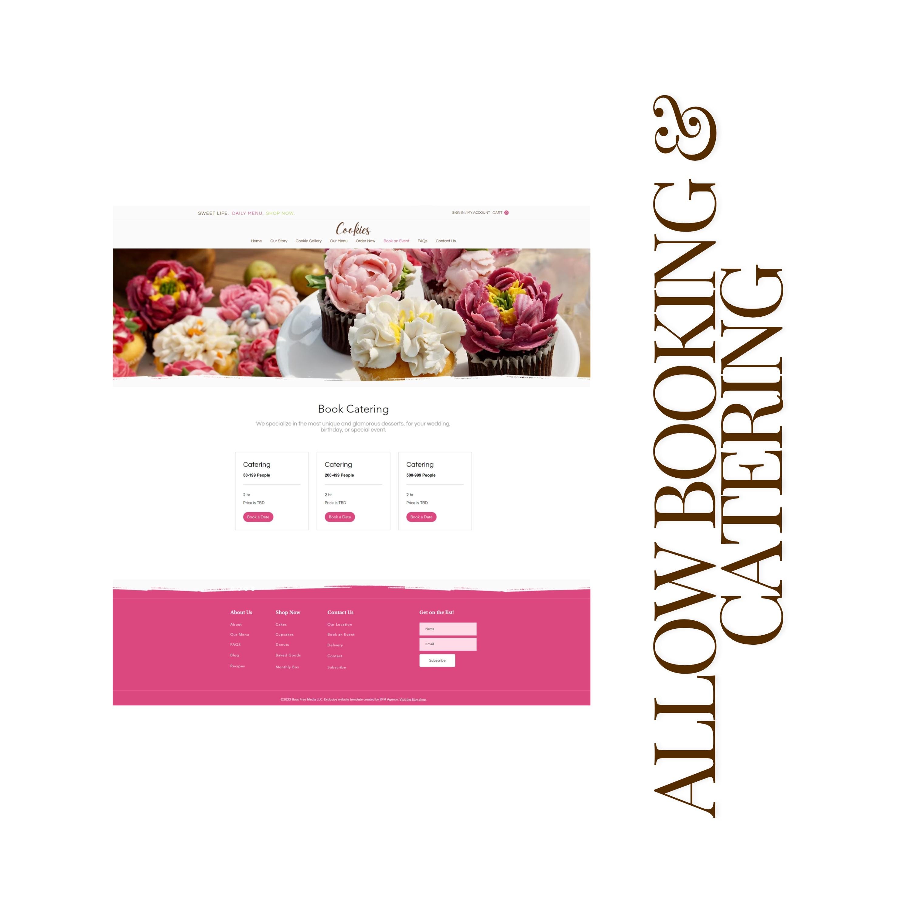 WIX Website Template for Your Cookie Business, Cookie WIX Theme Great ...