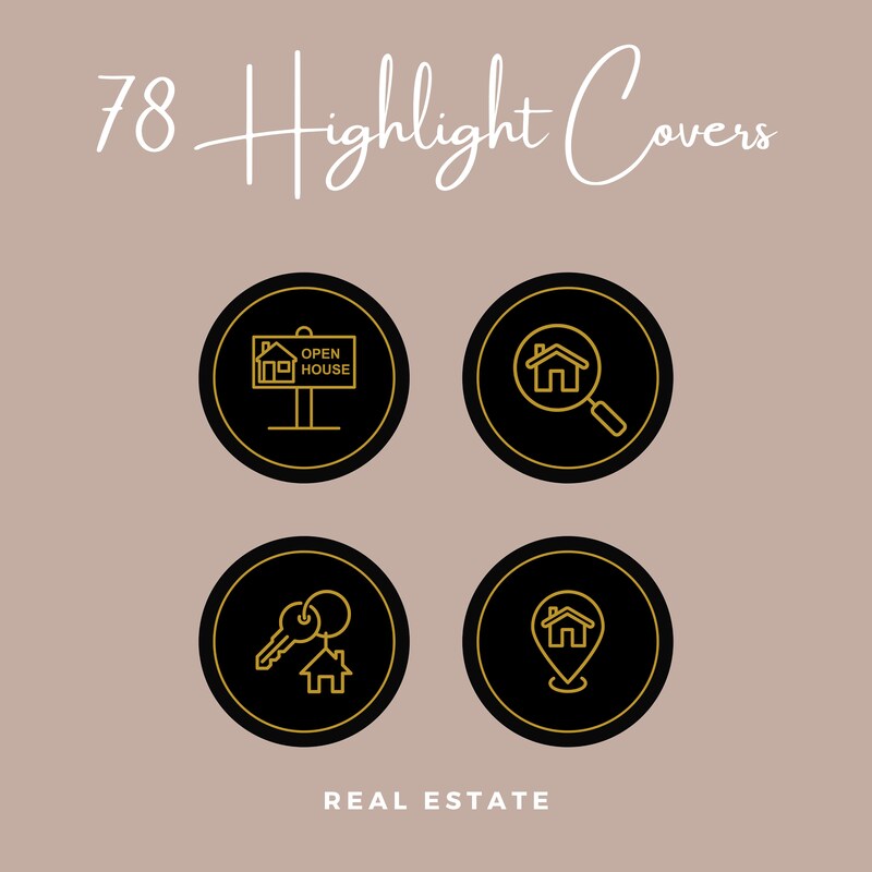 Real Estate Highlight Covers - Etsy