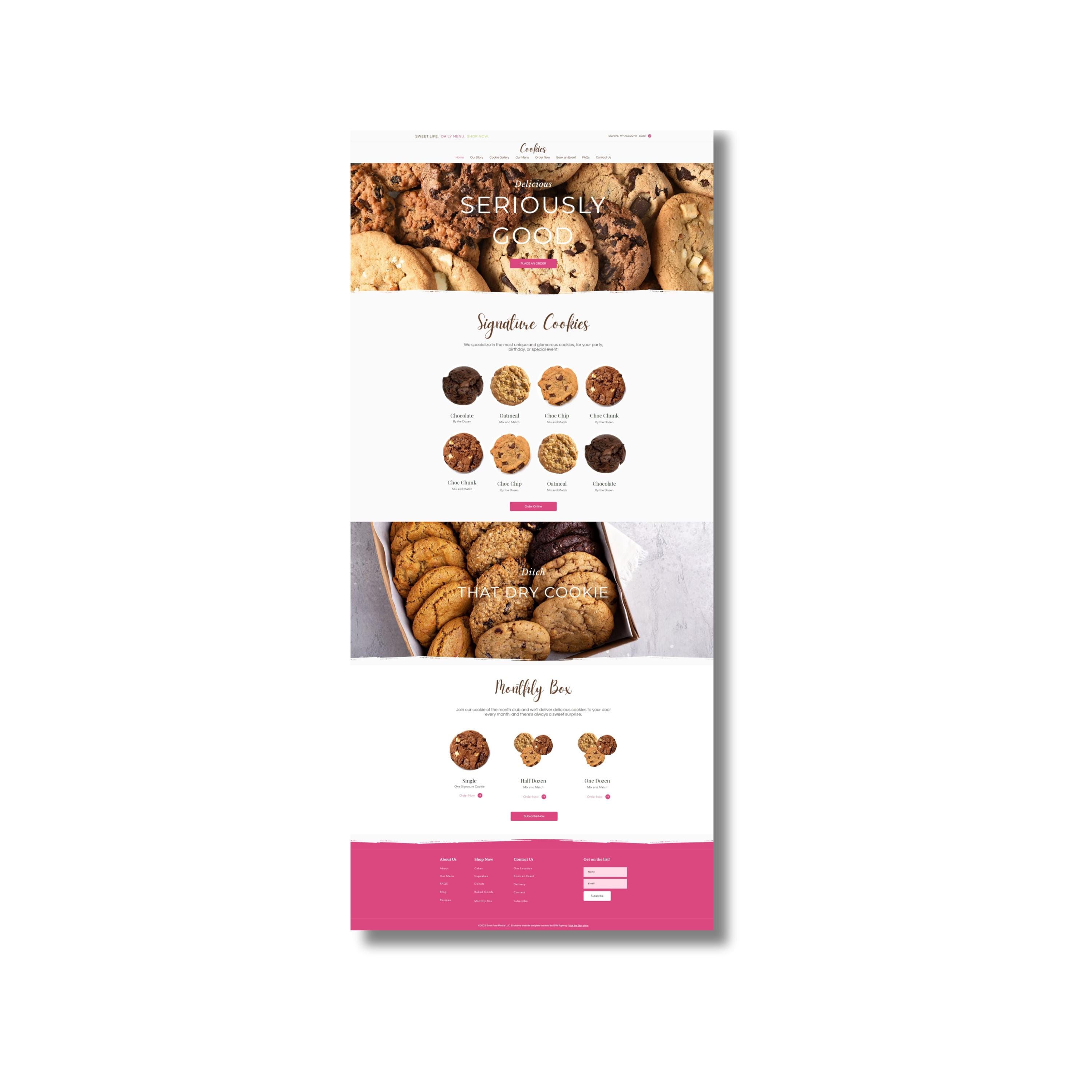 WIX Website Template for Your Cookie Business, Cookie WIX Theme Great ...