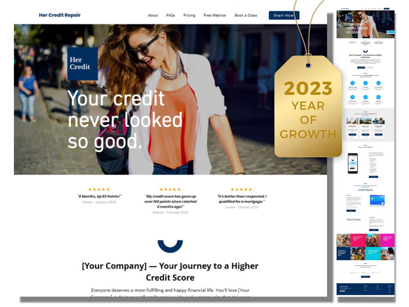 Credit Repair Business Website Template Credit Website - Etsy