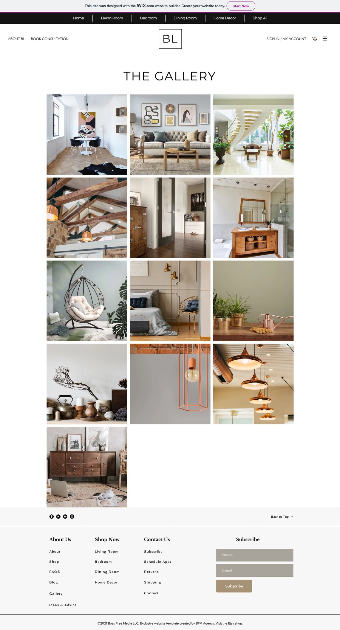 Interior Design Website Template Wix Home Staging Website - Etsy