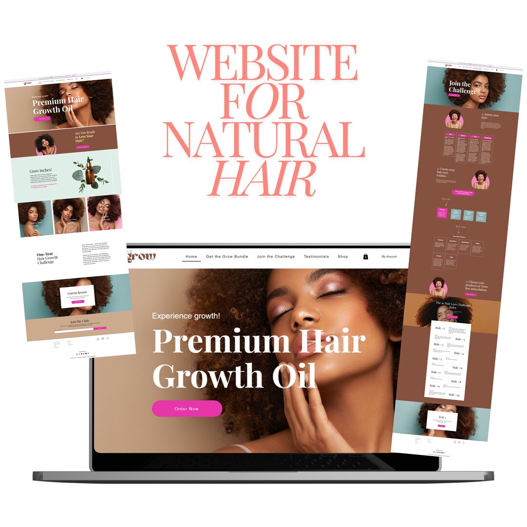 Wix Website Template, Natural Hair Website Template for Natural Hair ...