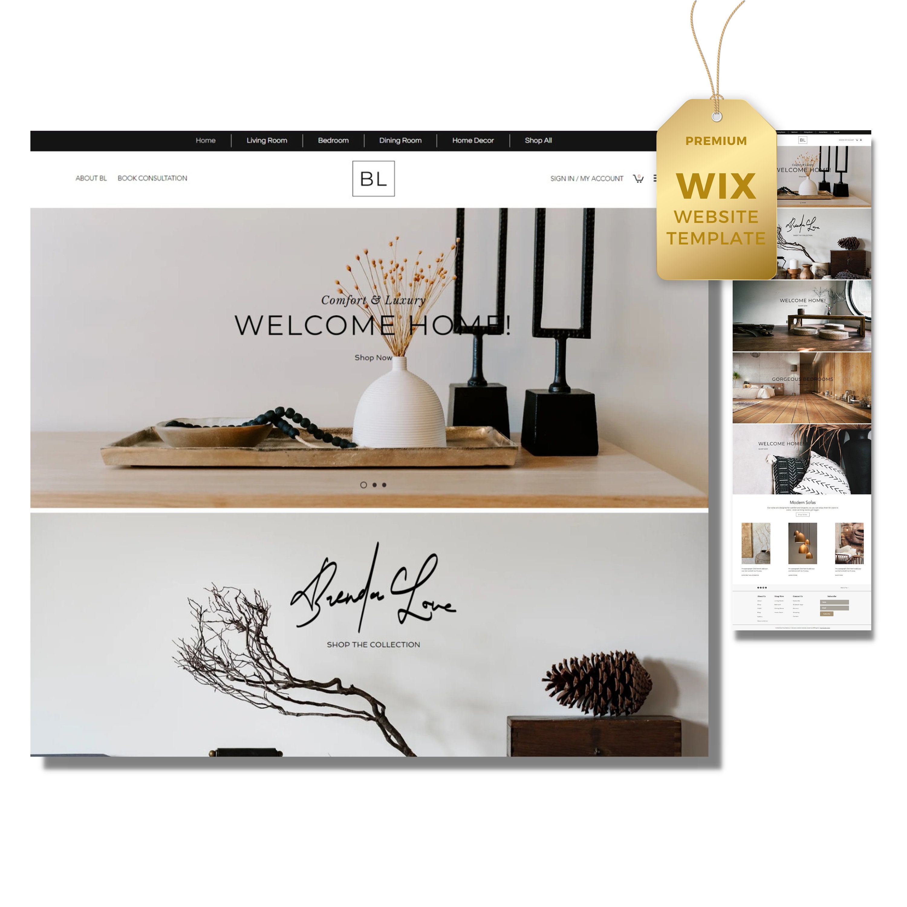 Interior Design Website Template Wix, Home Staging Website, Home Decor ...