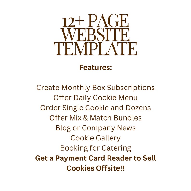 WIX Website Template for Your Cookie Business, Cookie WIX Theme Great ...
