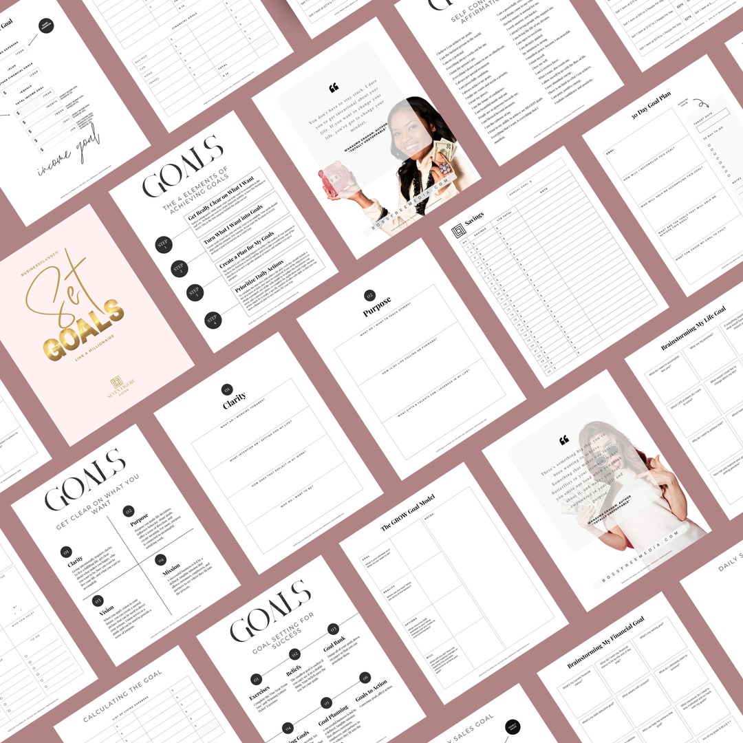 Goal Planner Printable, Plan Your 2025 Goals With This 74 Page Goal ...