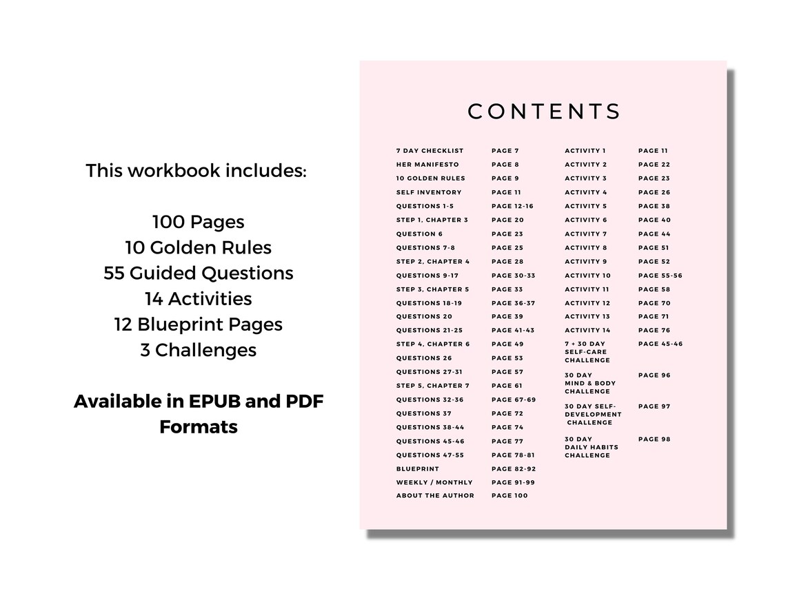 5-step Life Plan Workbook, Self Help Guide With Questions, Prompts and ...