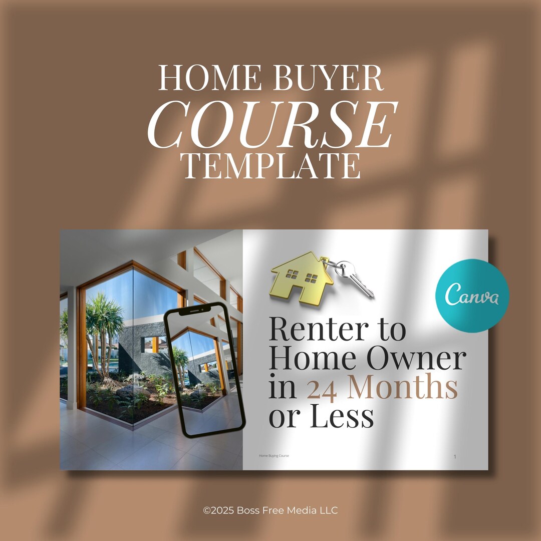 Home Buyer Course Canva Template for Real Estate Agent, Buyer Education ...