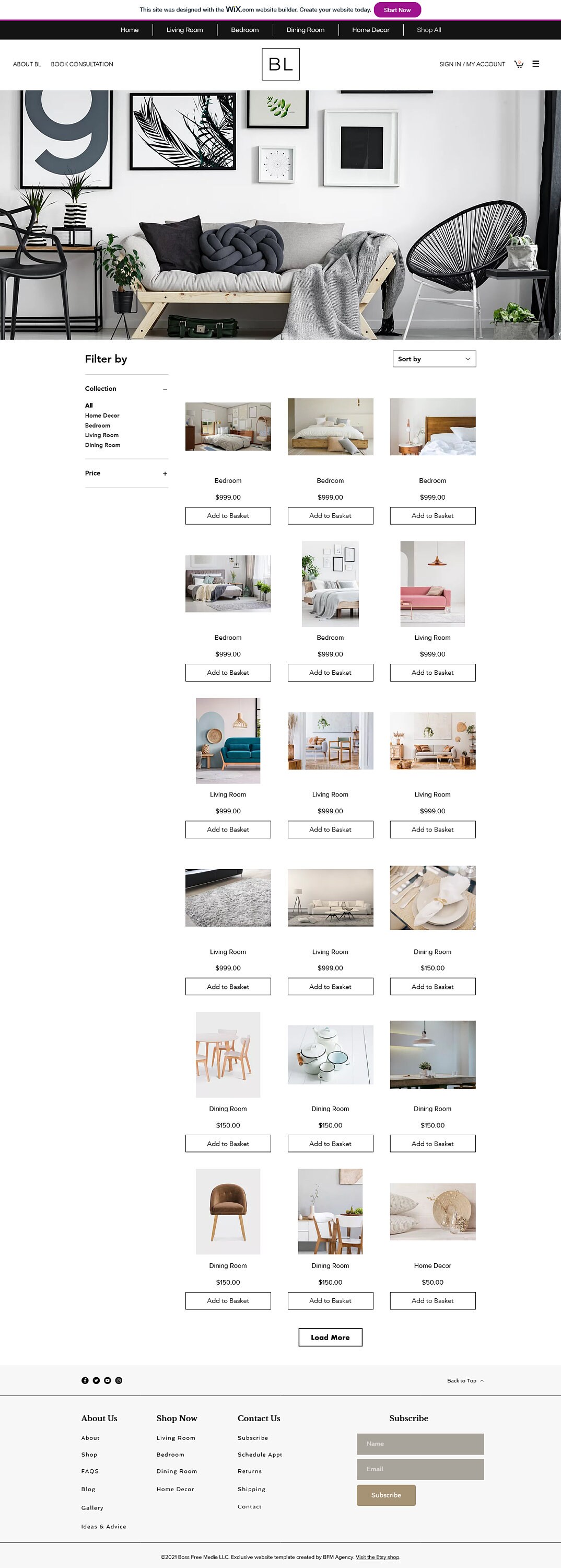 Interior Design Website Template Wix, Home Staging Website, Home Decor ...
