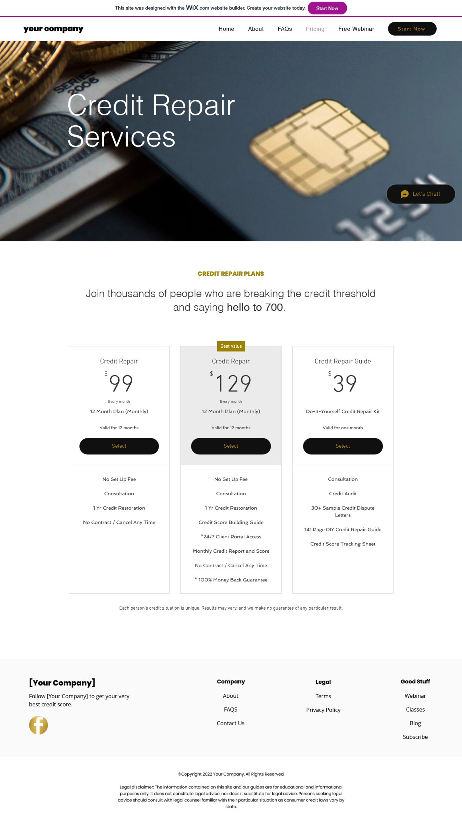 Credit Repair Business Website Template Premium Wix Website - Etsy