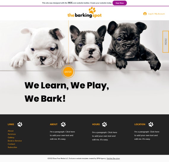 Dog Website Template Wix Dog Walking Website Template Dog - Etsy Hong Kong