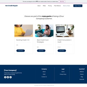 Credit Repair Business Website Template, Credit Website Template Wix ...