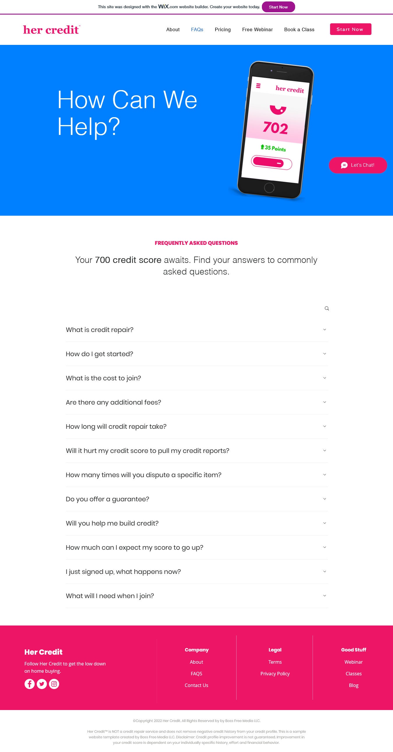 Credit Repair Business Website Template, Premium Wix Website Template ...