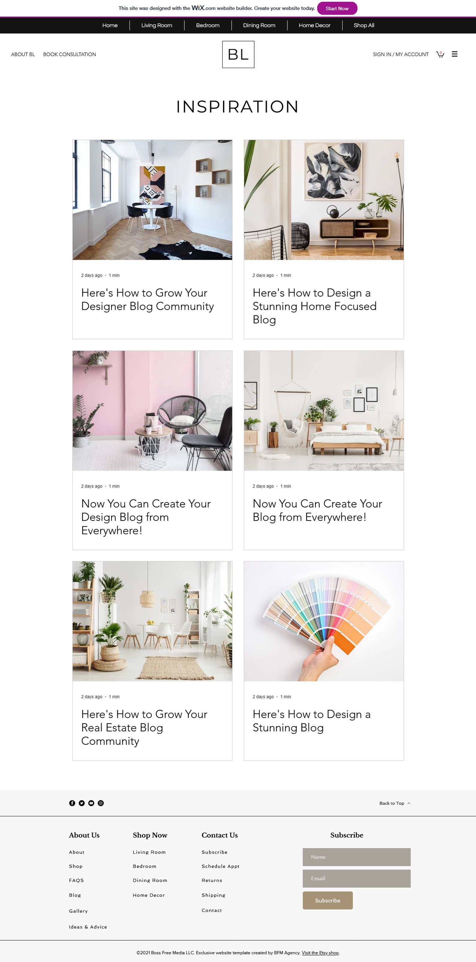 Interior Design Website Template Wix, Home Staging Website, Home Decor ...