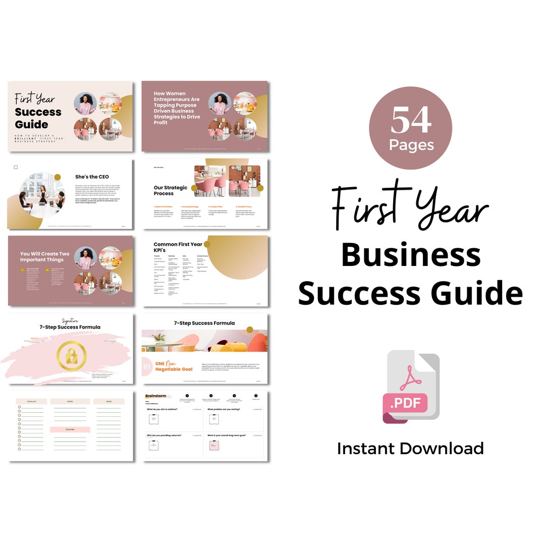 First Year Business Success Guide for Women Entrepreneurs - Etsy