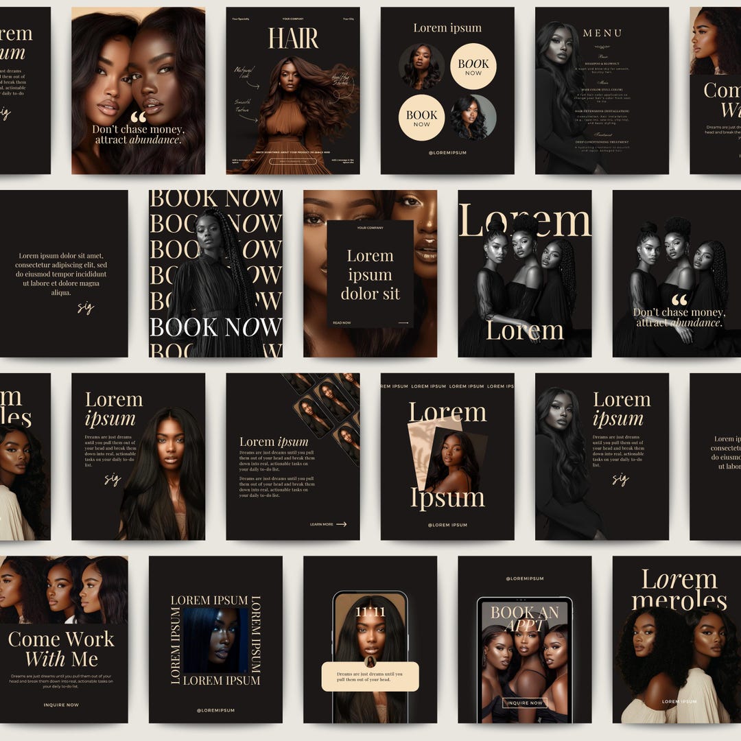 40 Melanin-rich Instagram Templates for Canva | Editable Templates for ...