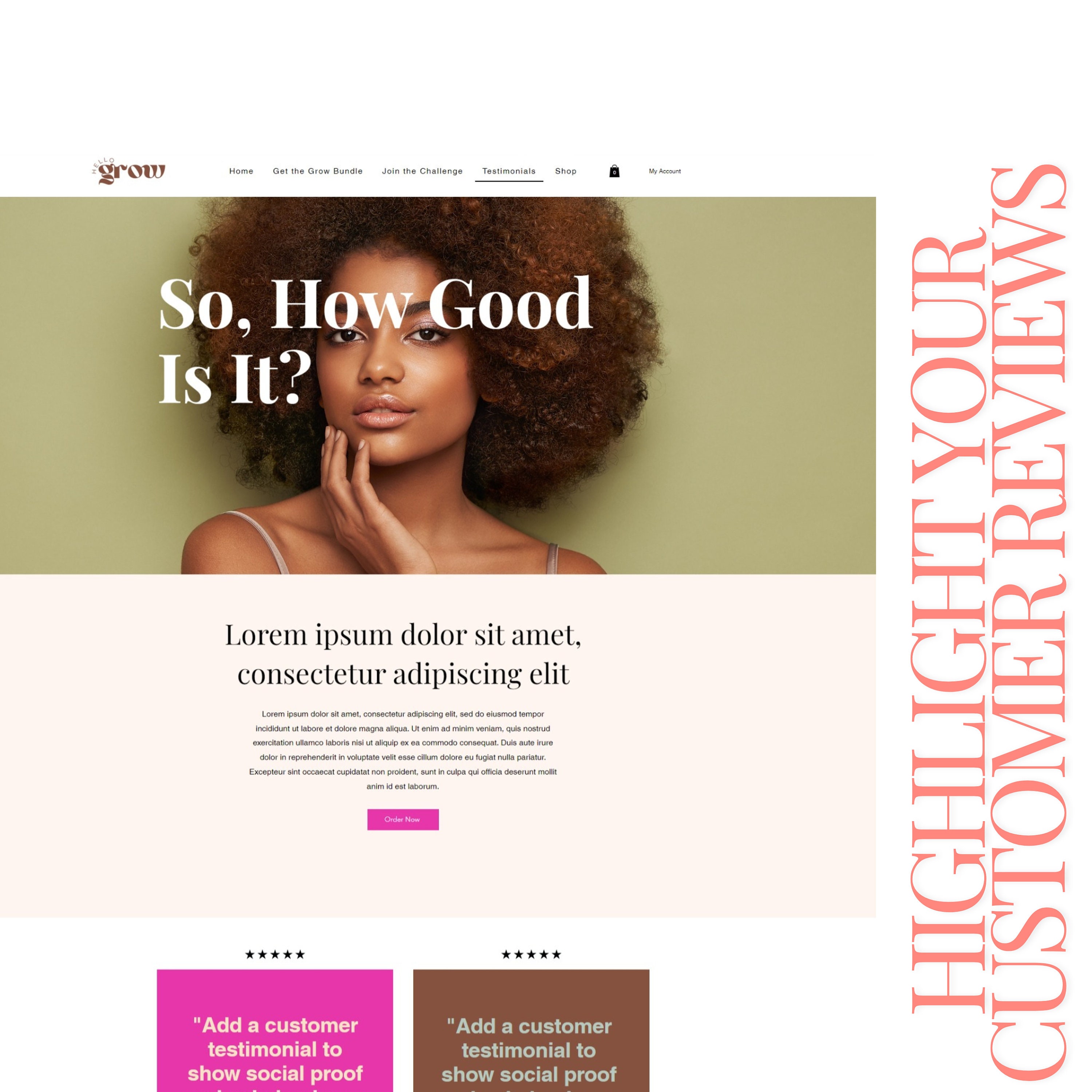 Wix Website Template, Natural Hair Website Template for Natural Hair ...