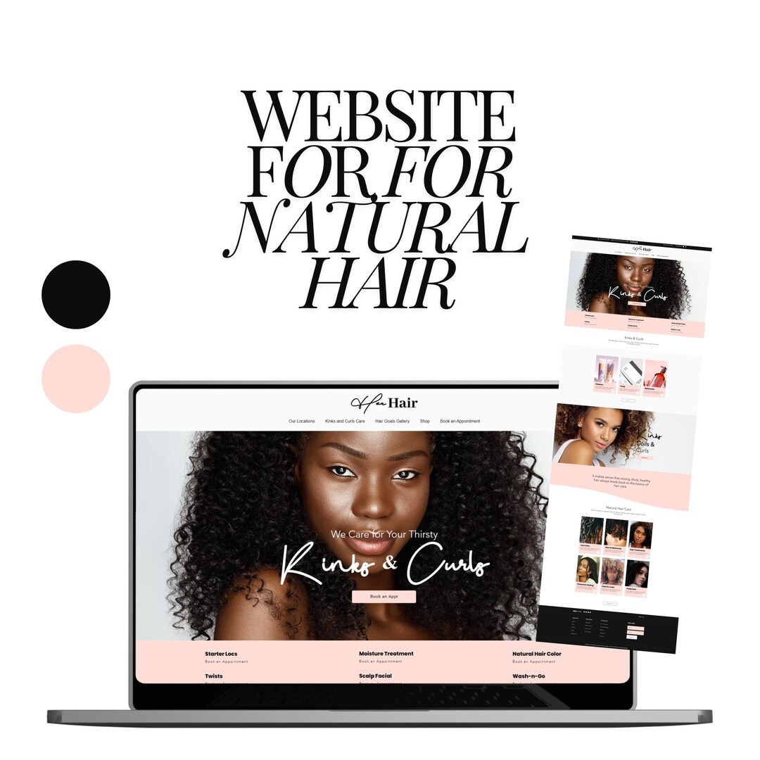Hair Stylist Website Template, WIX Template for Natural Hair, Hair ...