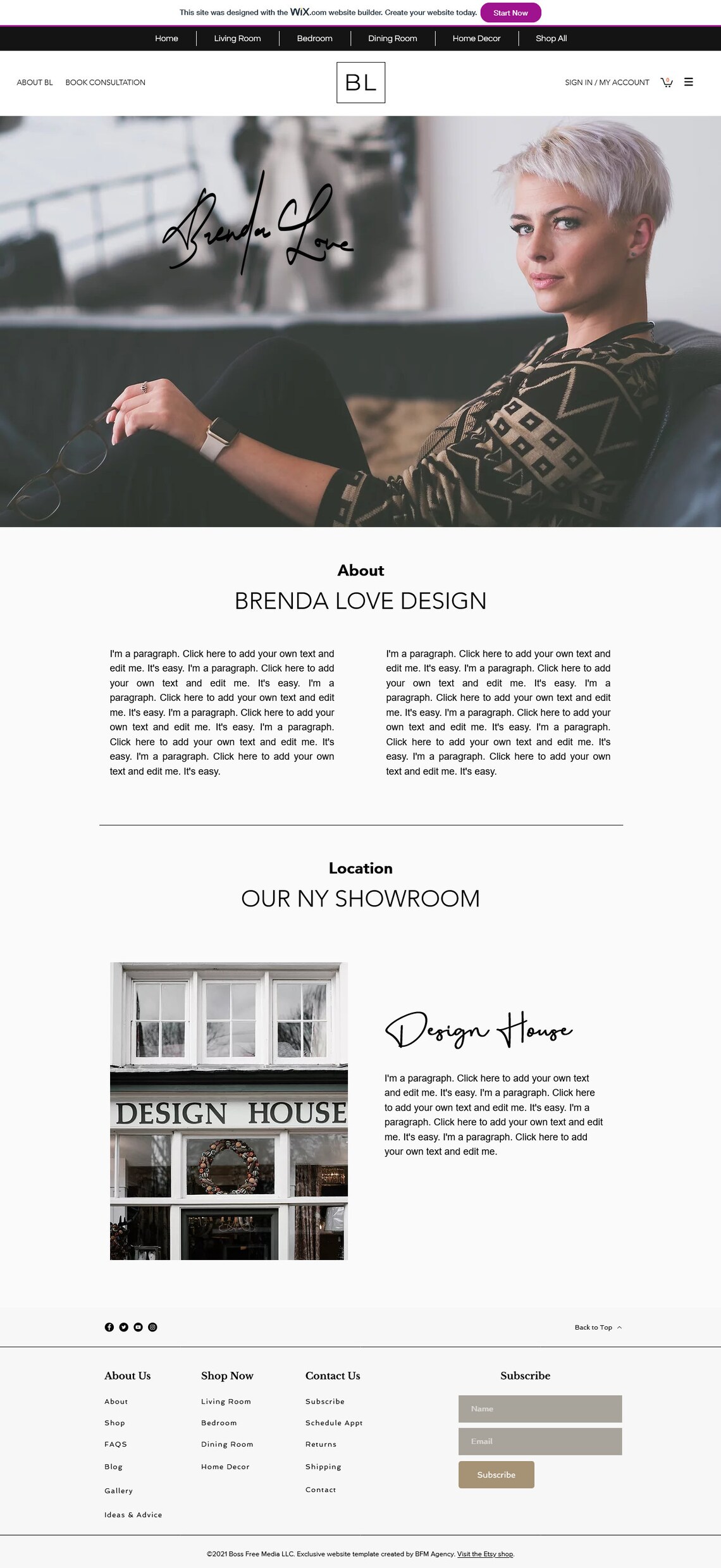 Interior Design Website Template Wix, Home Staging Website, Home Decor ...