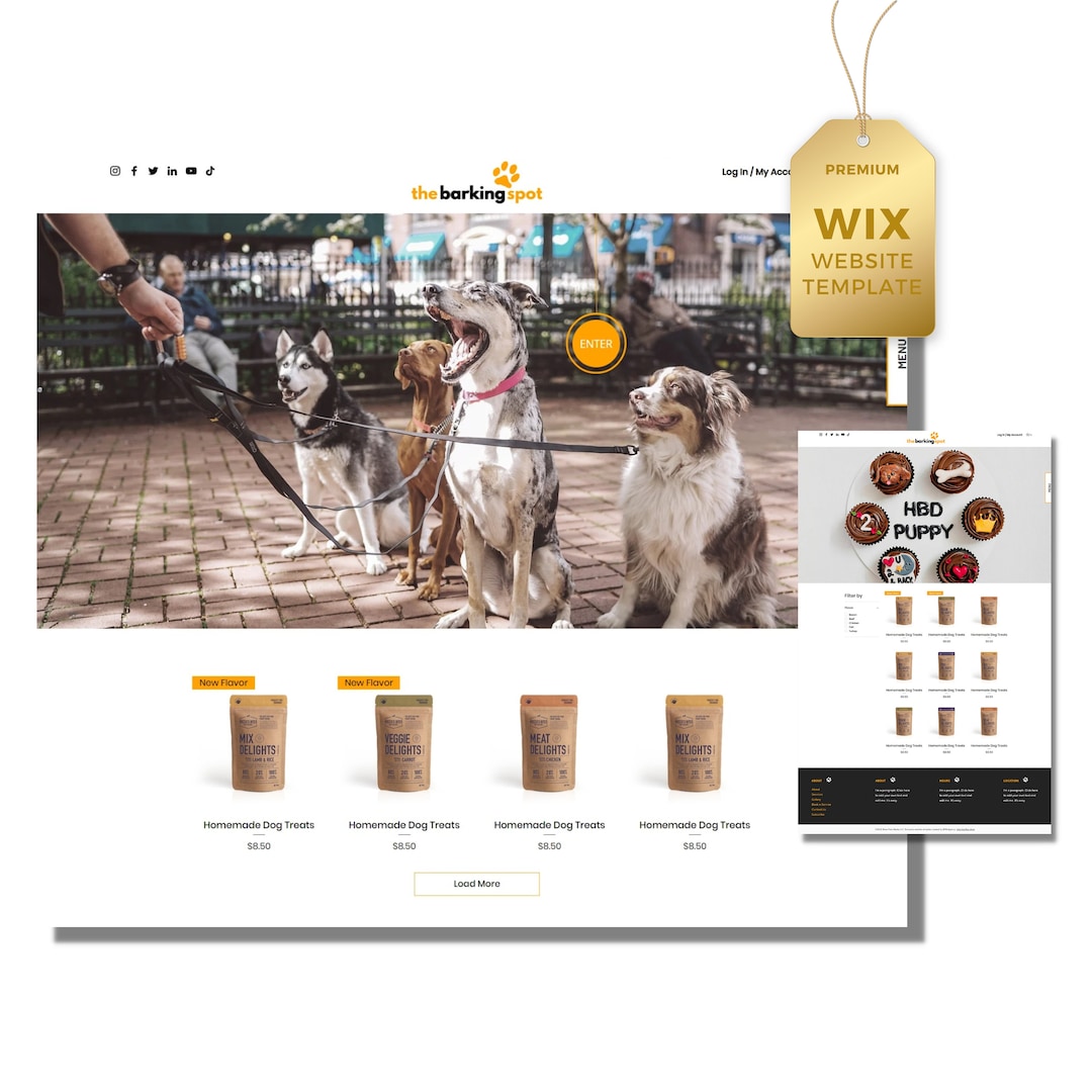 Dog Website Template Wix! Premium Wix Website Template Perfect for Dog ...