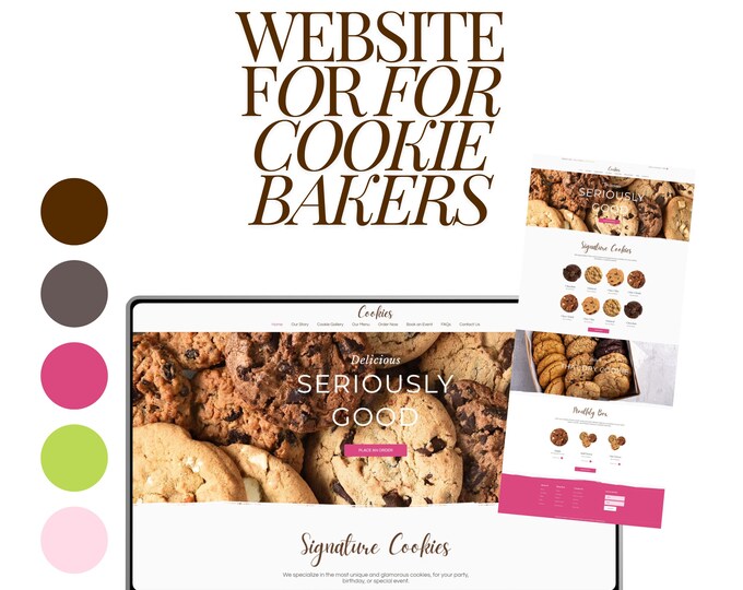 WIX Website Template for Your Cookie Business, Cookie WIX Theme Great ...