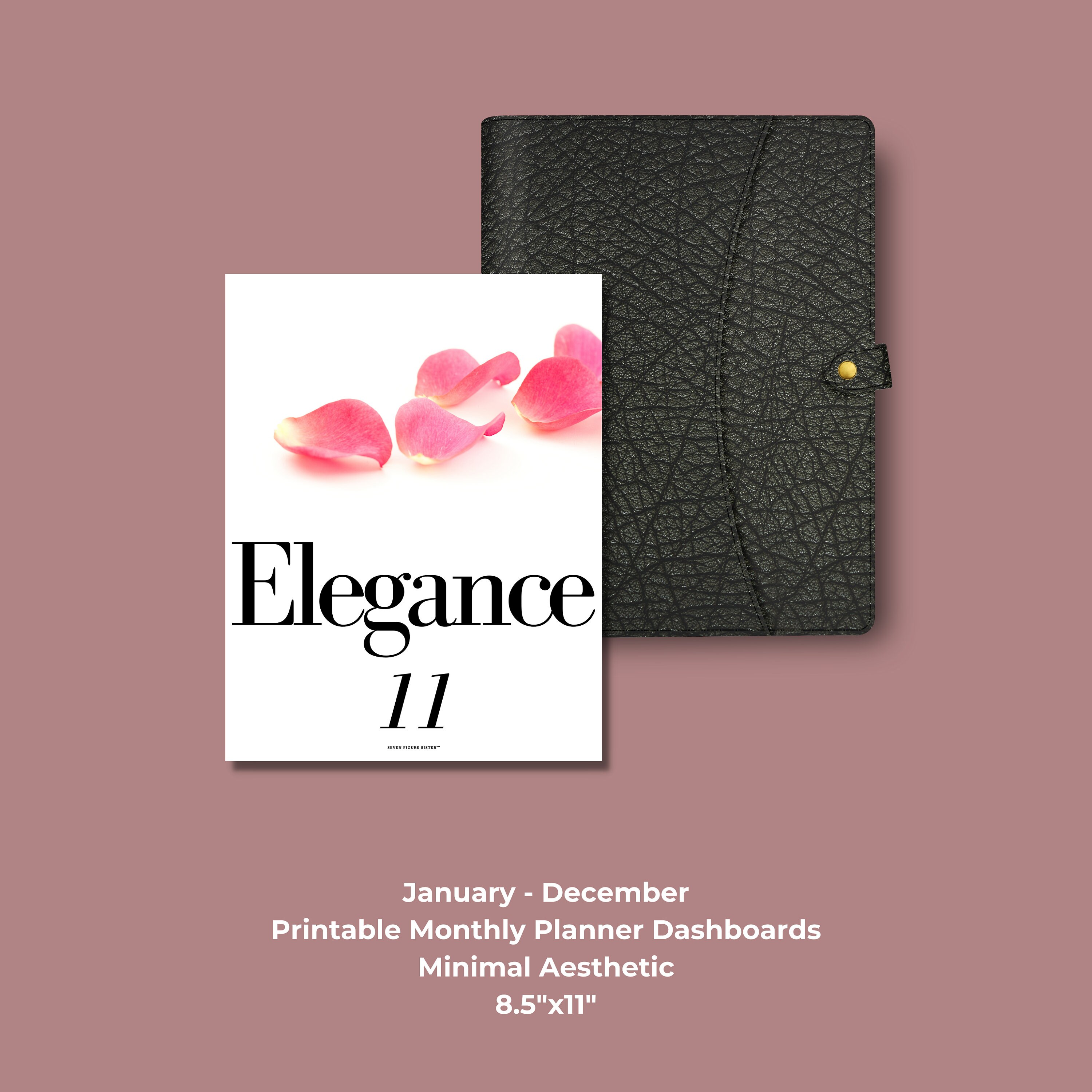 Planner Dashboards, Set of 12 Gorgeous Red Floral Theme Planner Cover ...