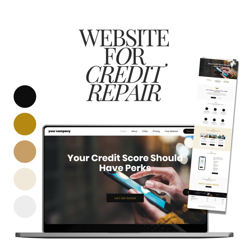 Credit Repair Business Website Template, Premium Wix Website Template ...