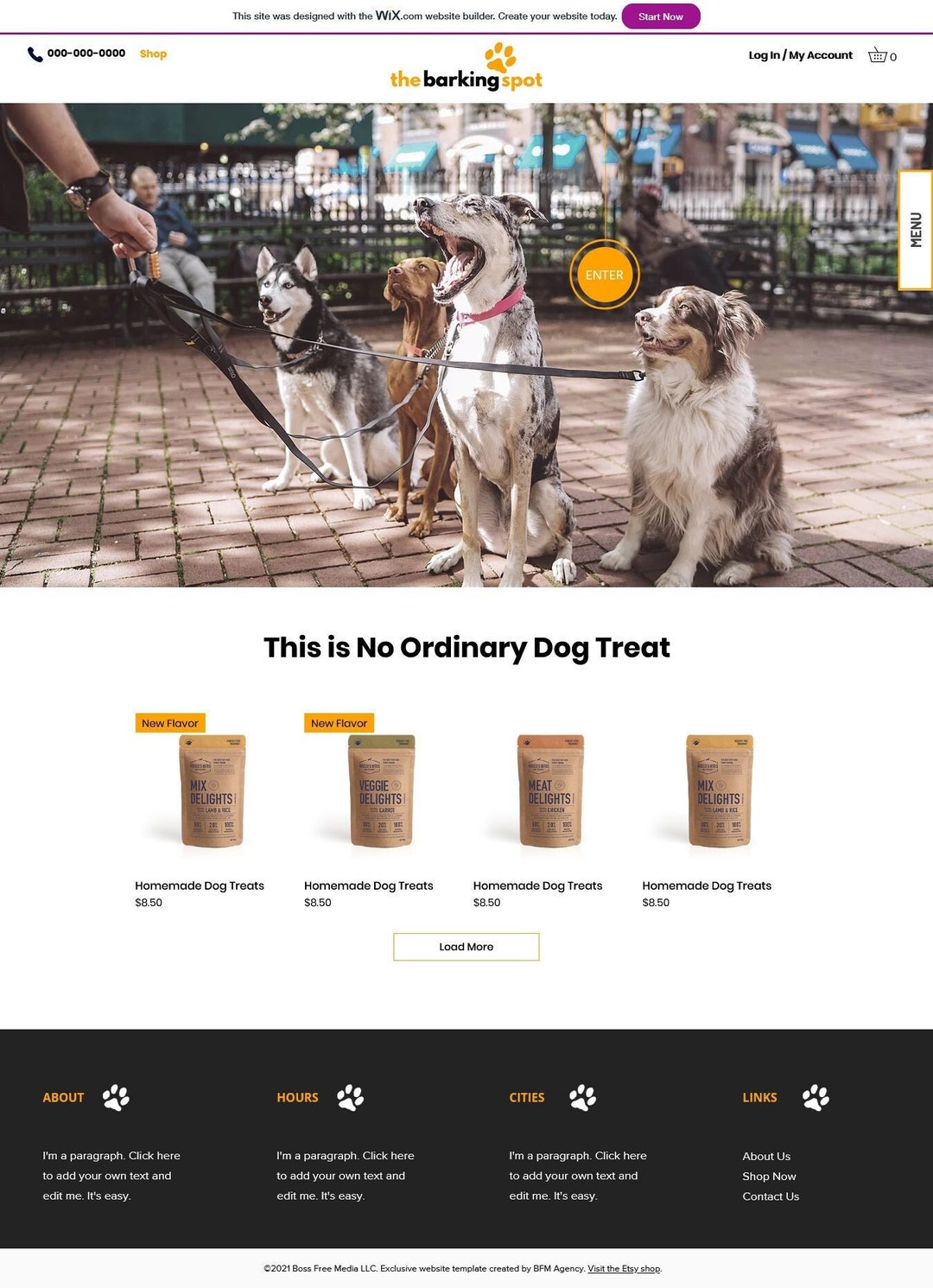 Dog Website Template Wix Premium Wix Website Template Perfect - Etsy