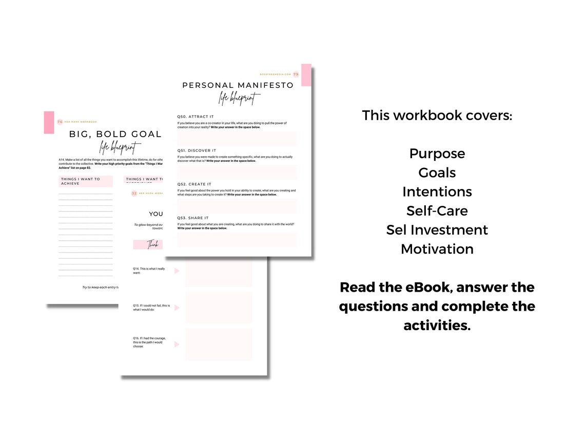 5-step Life Plan Workbook, Self Help Guide With Questions, Prompts and ...