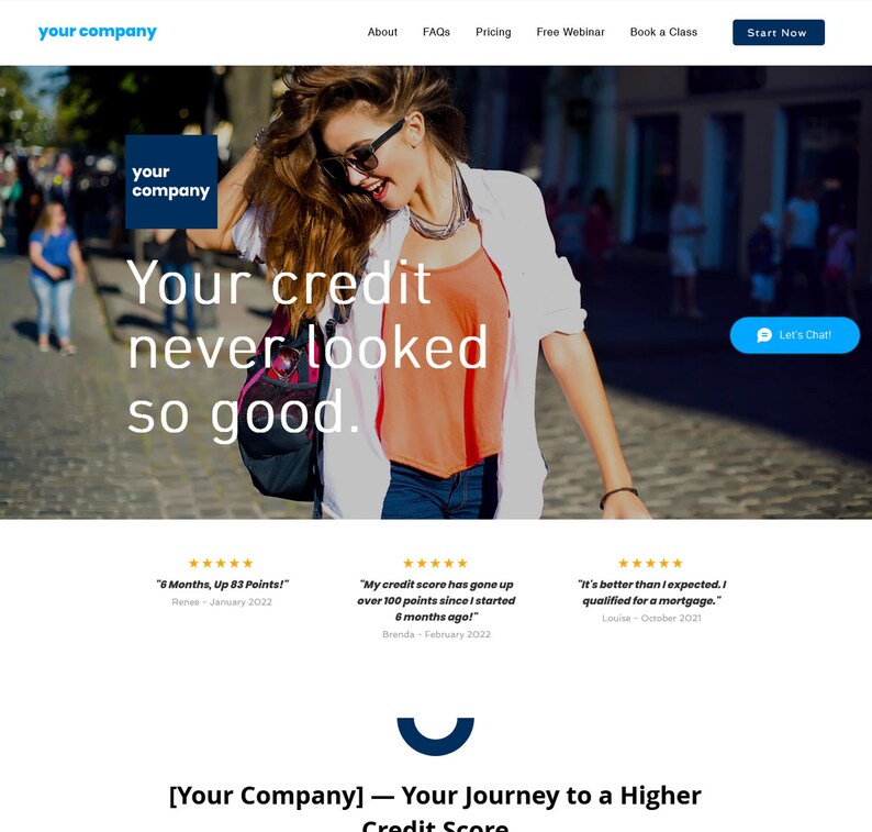 Credit Repair Business Website Template Credit Website - Etsy