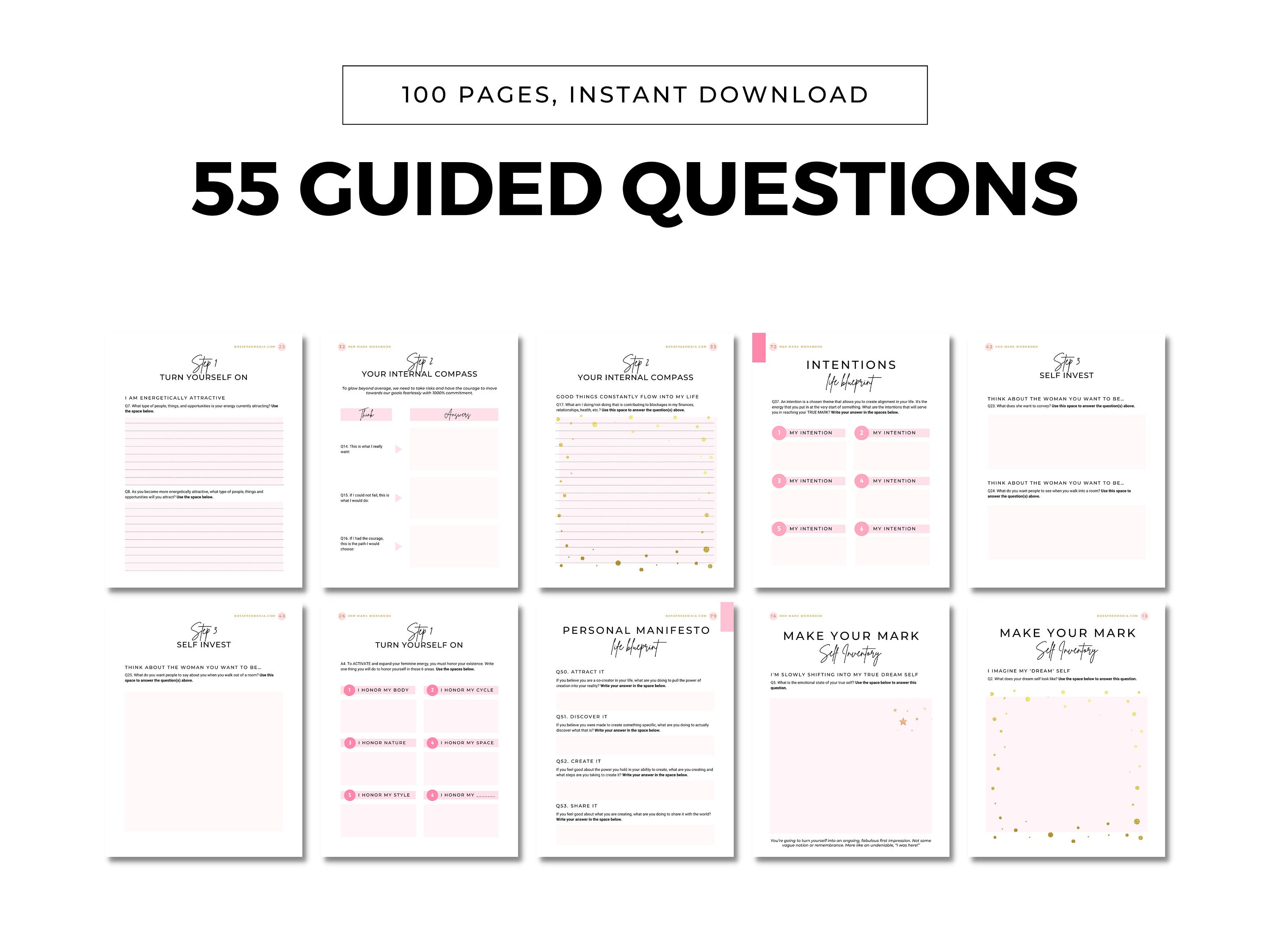 5-step Life Plan Workbook, Self Help Guide With Questions, Prompts and ...