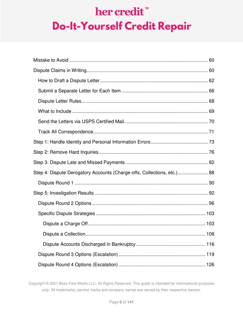 Credit Repair Guide Credit Repair Letters Step-by-step Guide - Etsy