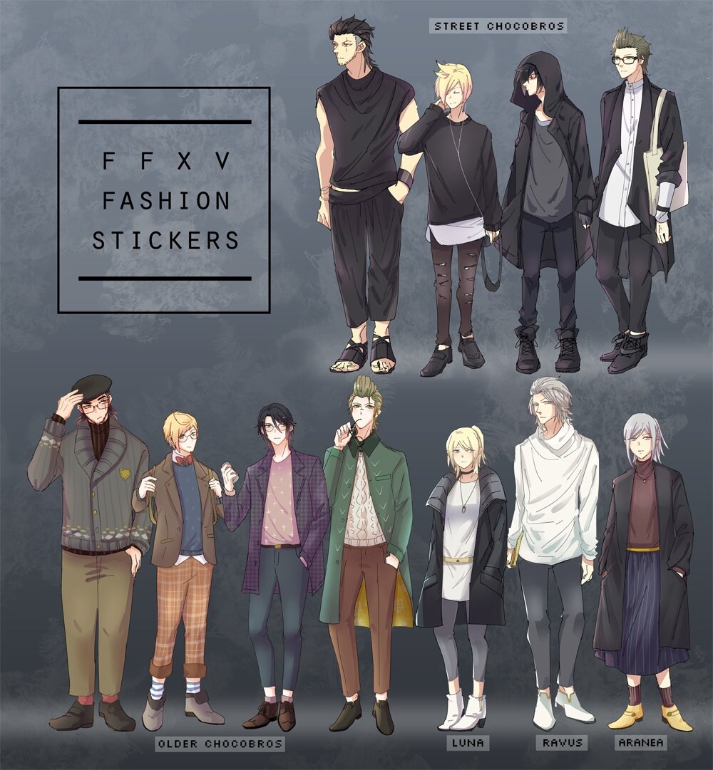 FFXV Fashion Stickers Kitty Stickers - Etsy