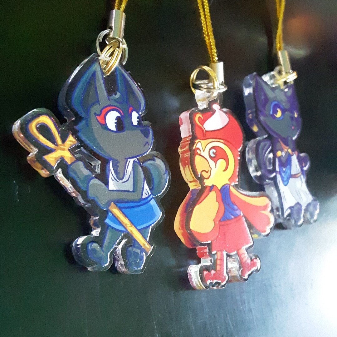 Egyptian Gods Meet Animal Crossing Acrylic Charms Anubis - Etsy