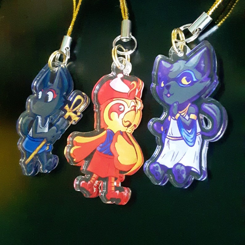 Egyptian Gods Meet Animal Crossing Acrylic Charms Anubis - Etsy