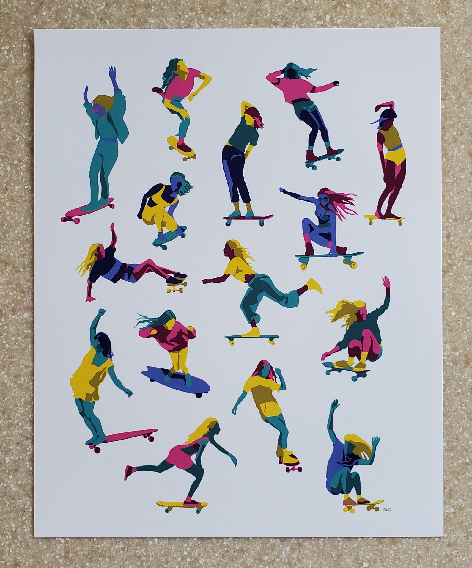 Keep It Cruisy (no Text) / 8x10 Wall Art / Illustration / Skate Art ...