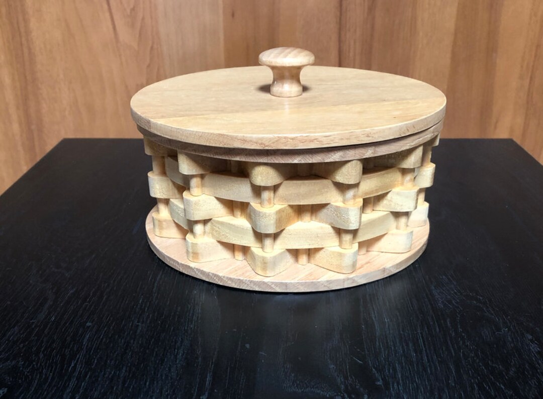 Wooden Round Box With Lid - Etsy