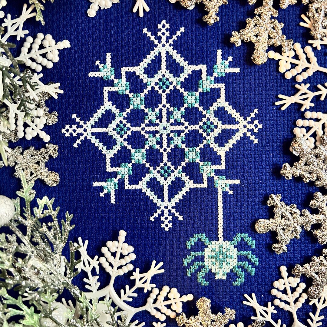 Snowflake Winter Spider Cross Stitch Pattern PDF - Instant Digital ...