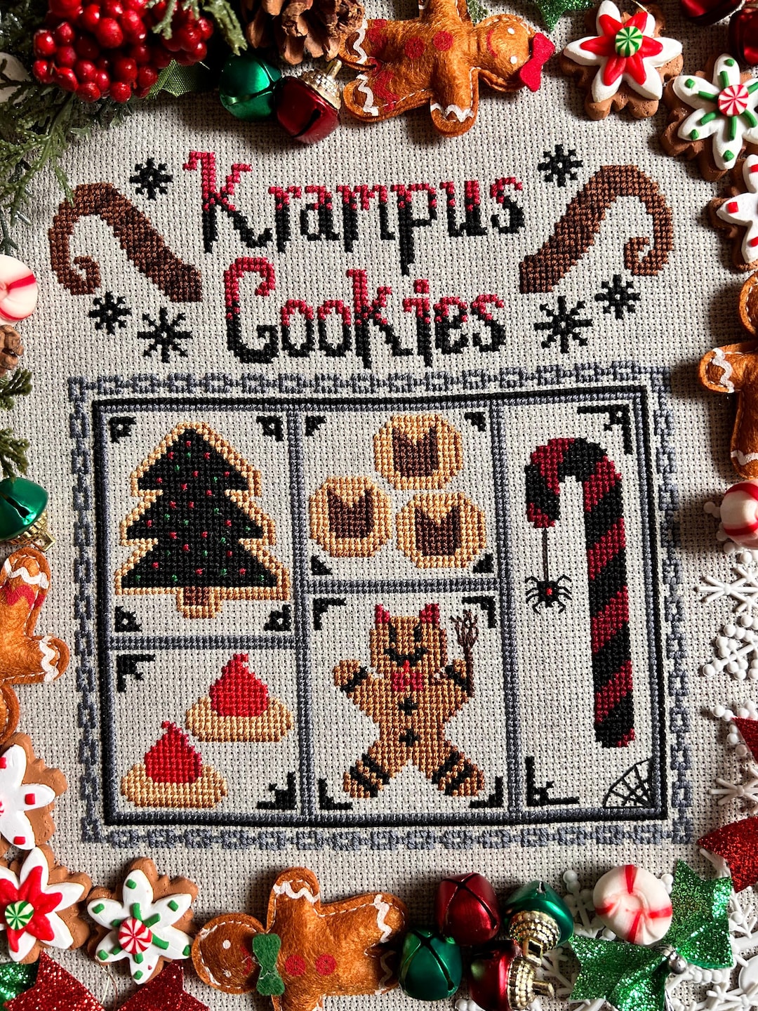 Festive Krampus Cookies Stitch-a-long Cross Stitch Pattern - PDF ...