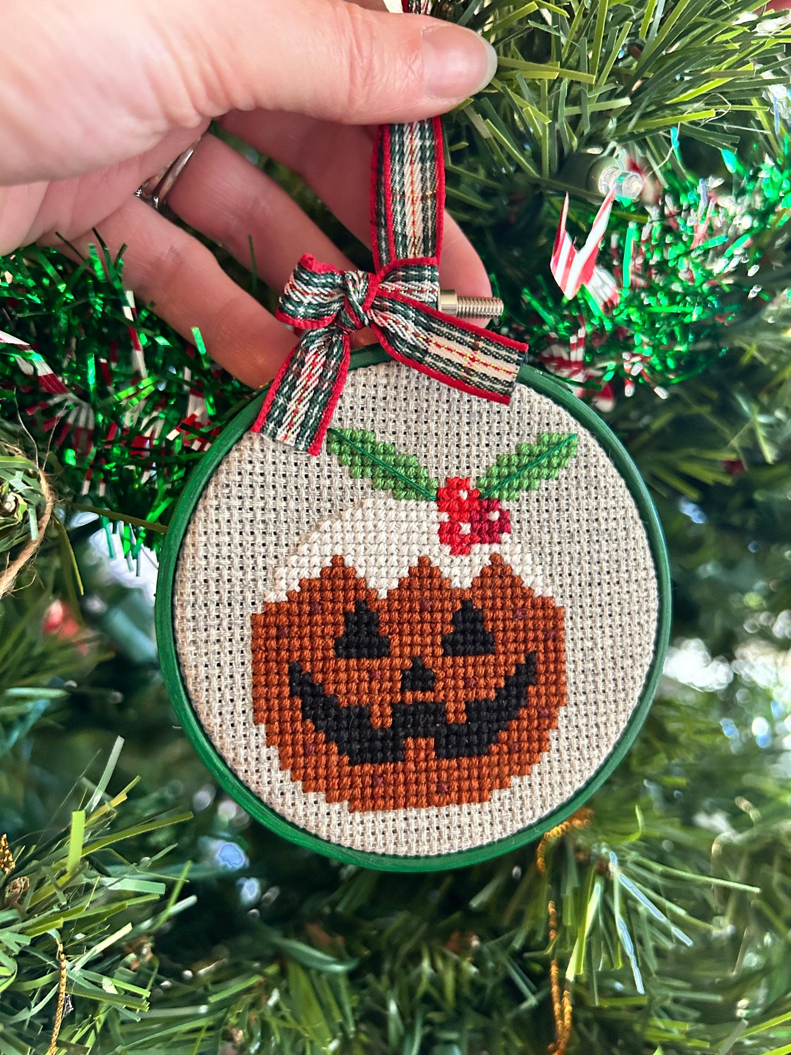 Spooky Christmas Pudding Ornament Cross Stitch Pattern PDF - Digital ...