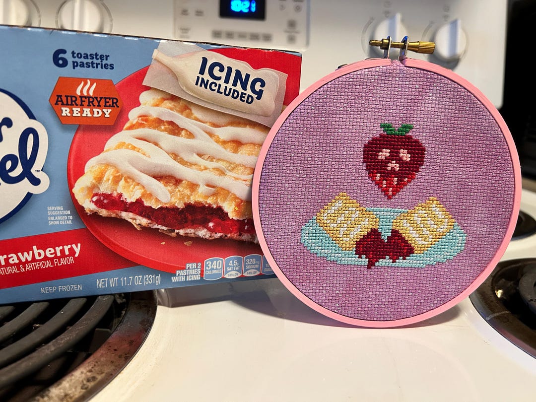 Spooky Strawberry Strudel Slay Cross Stitch Pattern PDF - Instant ...