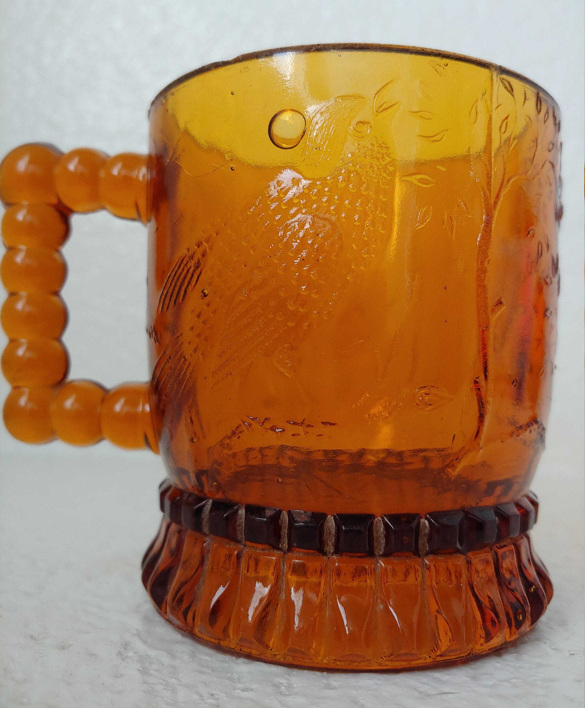 Antique EAPG Bryce Brothers Amber Glass Child Mug Cup | Etsy