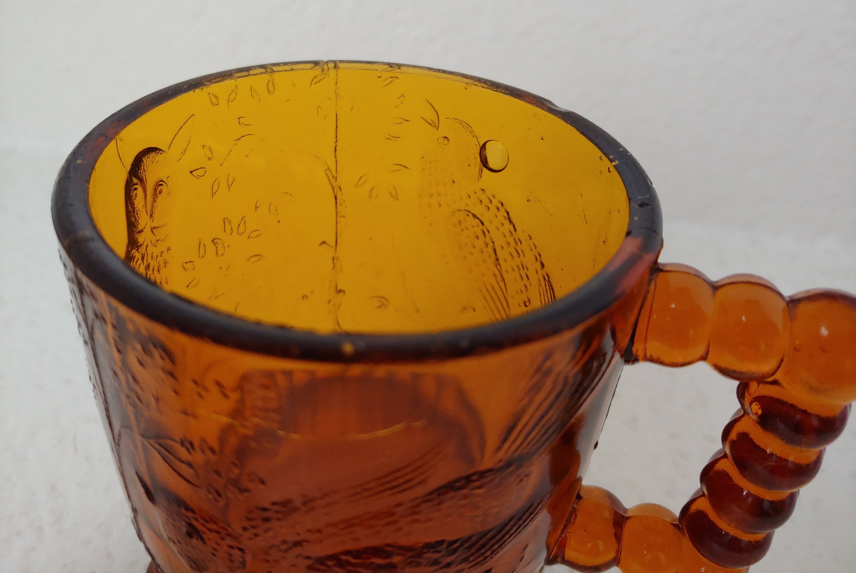 Antique EAPG Bryce Brothers Amber Glass Child Mug Cup | Etsy