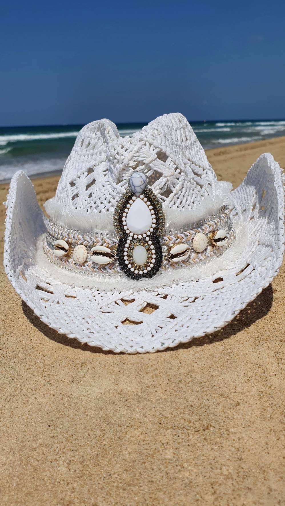 Cowgirl Hat,summer Hats,stylish Hst ,vacation Hat,white Hat,unique Hat ...