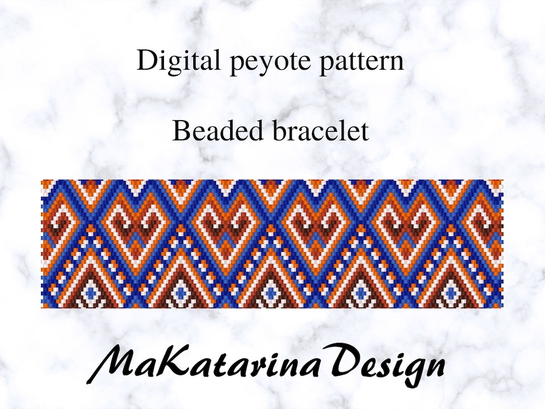 DIGITAL Geometric Cuff Bracelet Pattern, Bead Design, Beading Tutorials ...