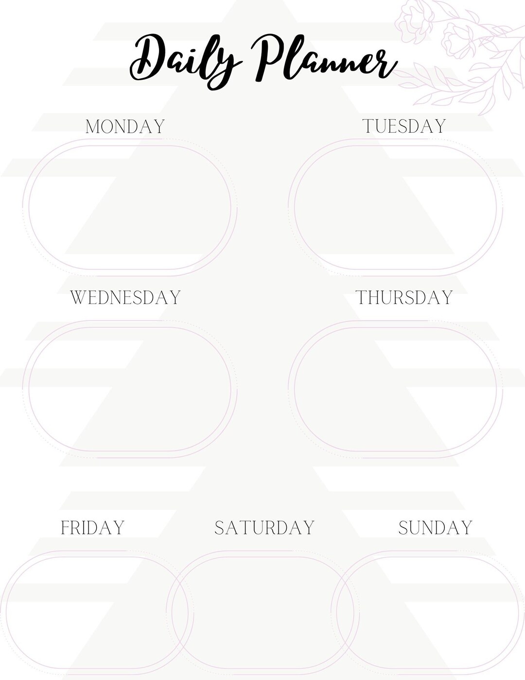 Digital Daily Planner Template - Etsy