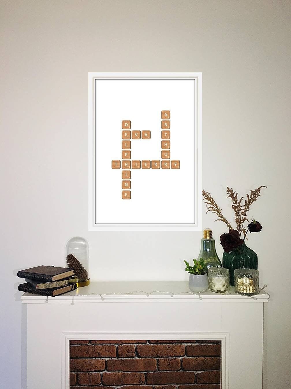 Scrabble Poster Family Parent Child Baby Unique Personalized | Etsy